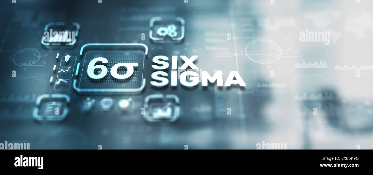 Six Sigma. Innovation technology concept. Universal background Stock ...