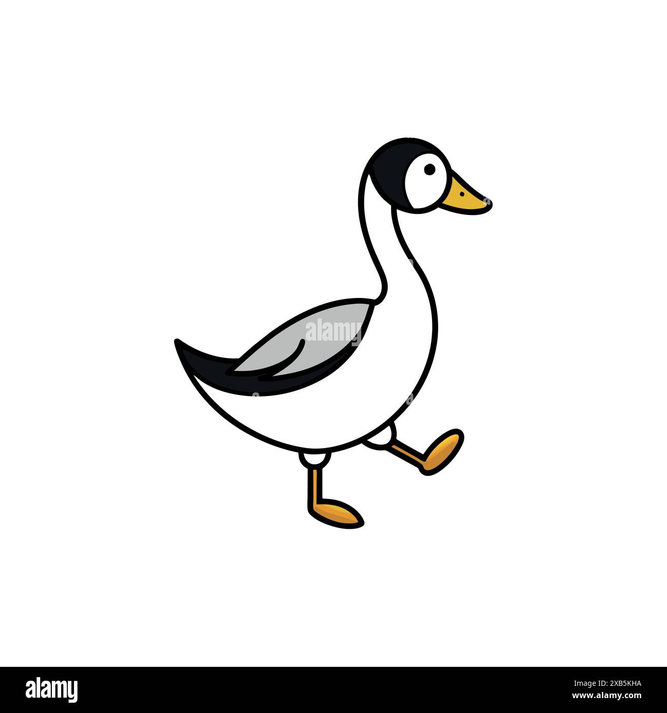 Barnacle Goose play icon vector illustration. AI generated image ...