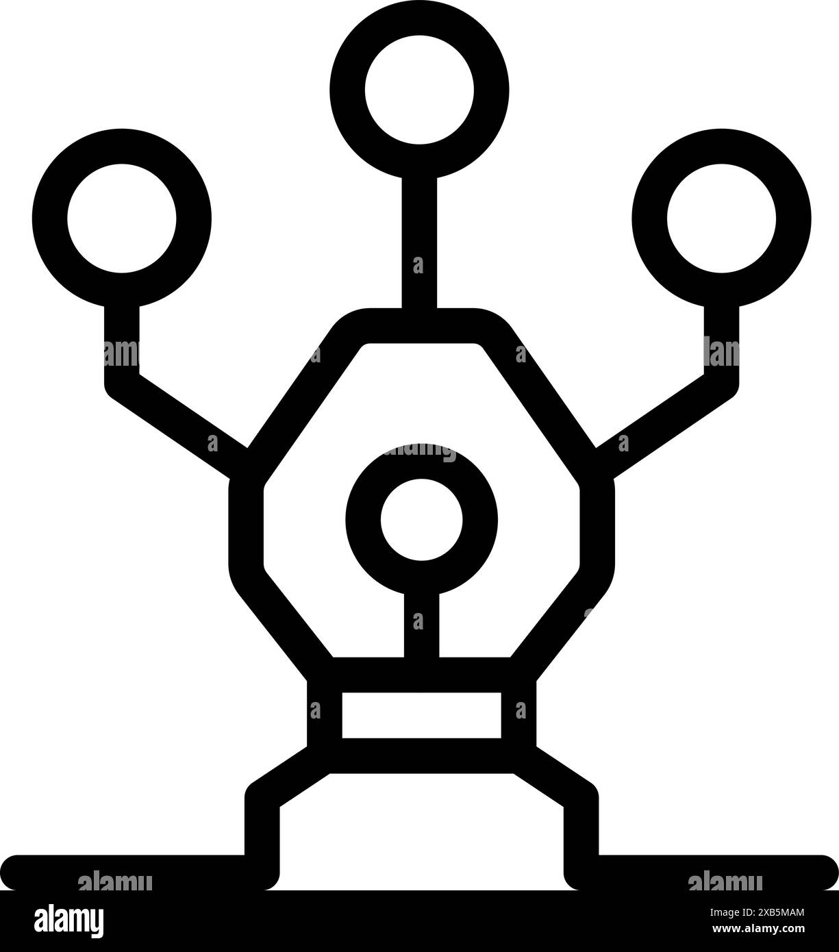 Data science icon showing data collecting from three different sources ...