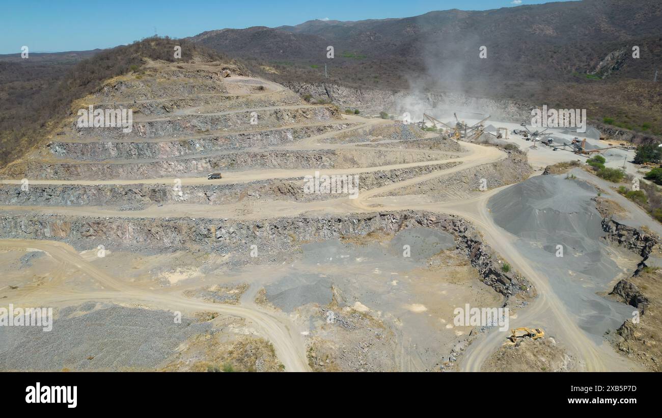 Cement quarry in mountain area, Argentina Stock Photo - Alamy