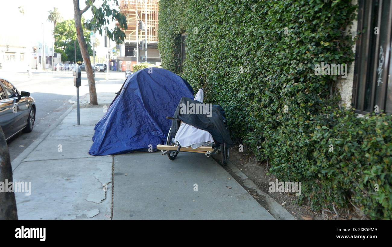 Los Angeles, California, USA 8th June 2024 Homeless Tents Camp on June ...