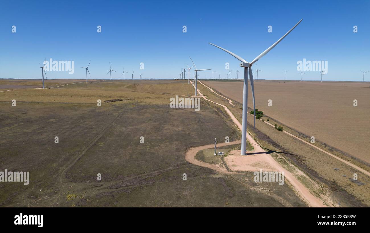 Aerial view of wind farm Stock Photo - Alamy