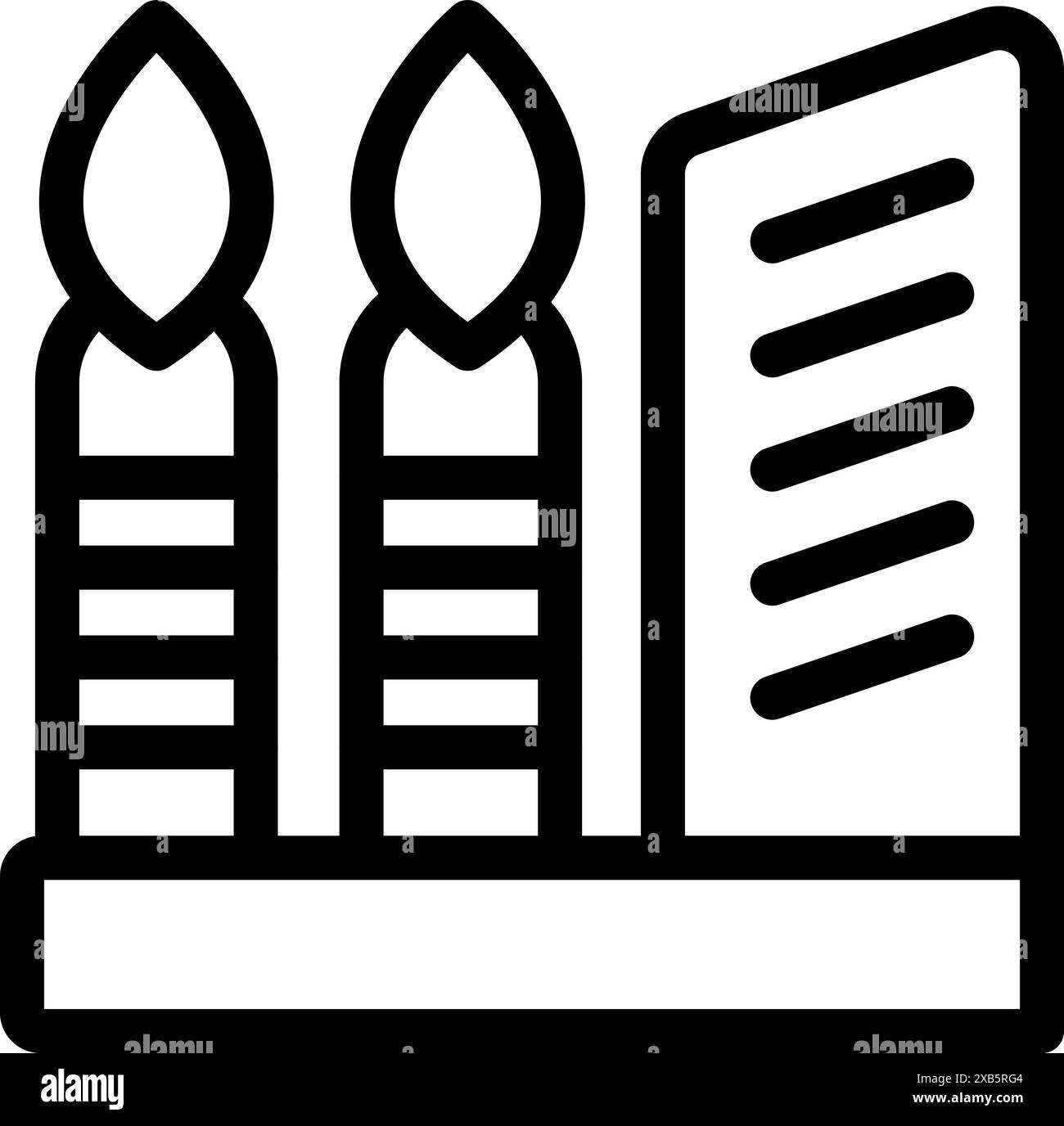 Line drawing of two gas burners burning on a kitchen stove with ...