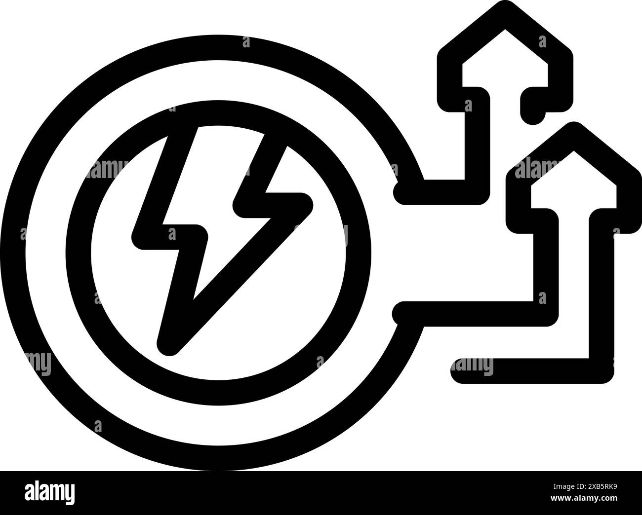 Expansion of the electricity grid Stock Vector Images - Alamy