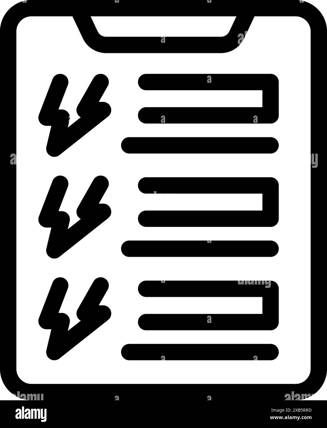 Simple icon of a clipboard with a checklist and check marks, representing the concept of task ...
