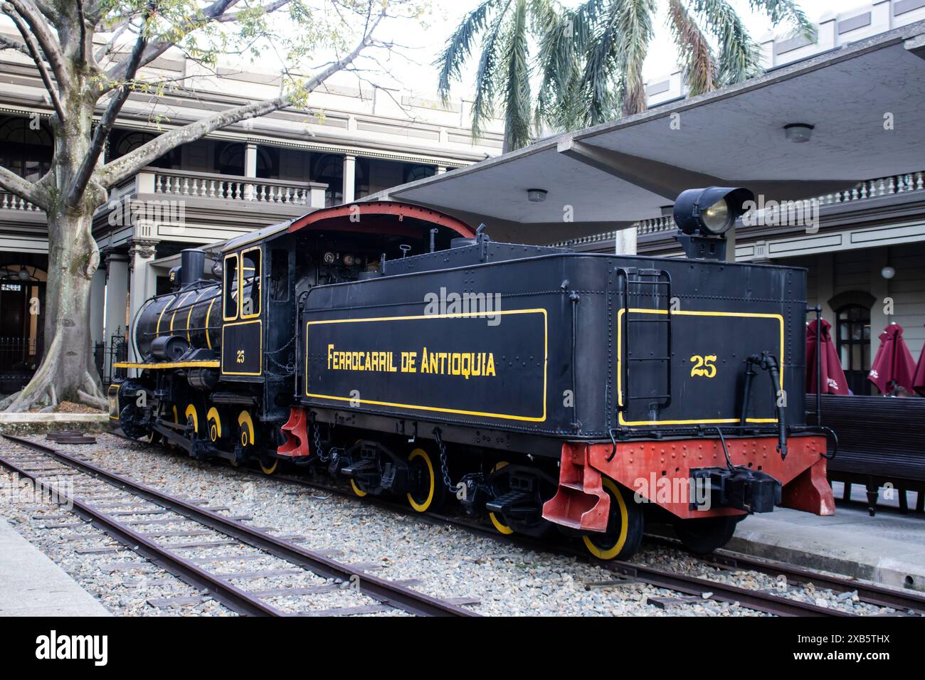 Medellin, Colombia - January 18, 2024: Antique locomotive at the ...