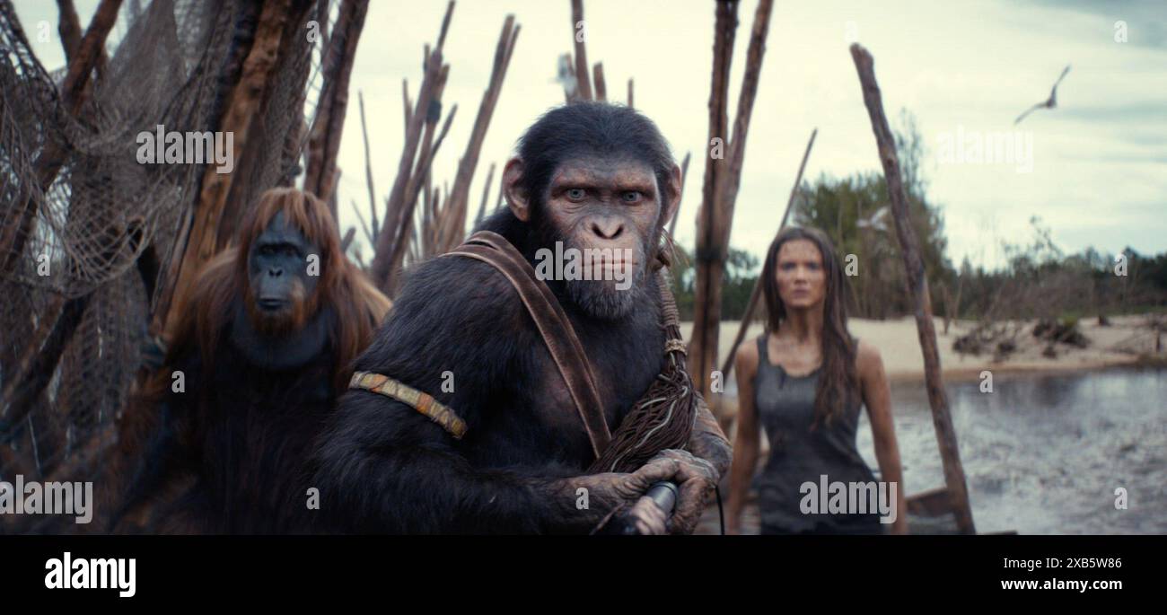 KINGDOM OF THE PLANET OF THE APES, from left: Raka (voice: Peter Macon ...