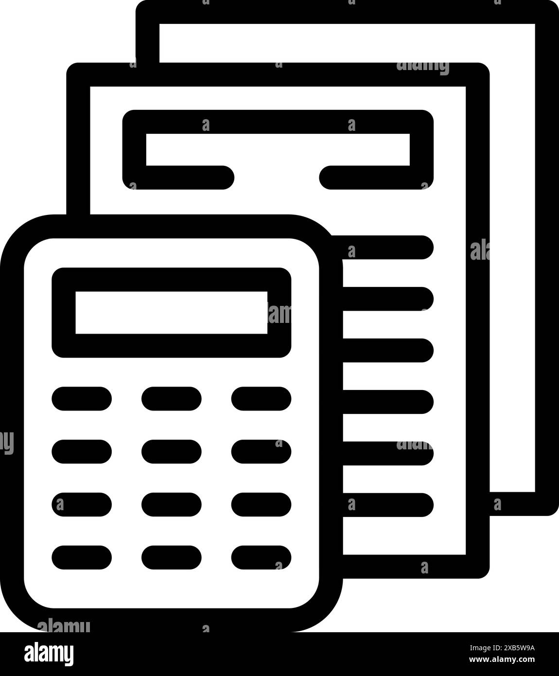 Calculator Calculating Tax Form Invoice Bill Payment Icon Stock Vector Image And Art Alamy