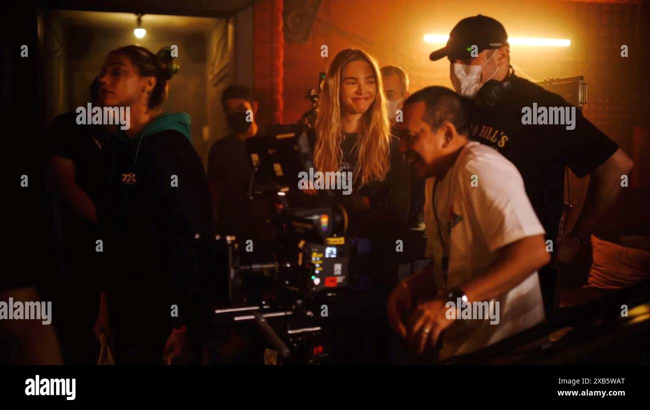 LATENCY, Alexis Ren (left), Sasha Luss (center), director James Croke ...