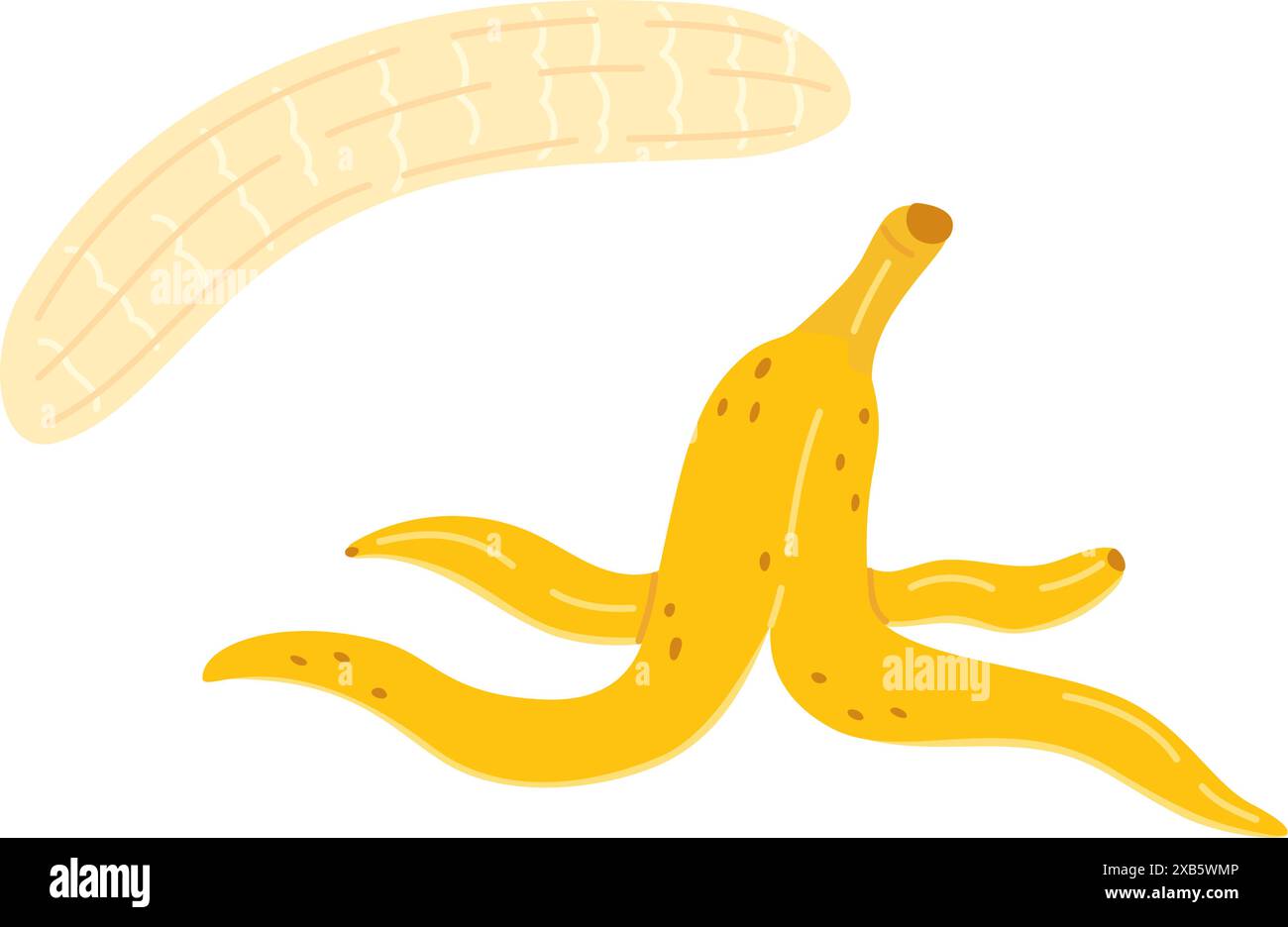 Peeled Banana Drawing For Kids