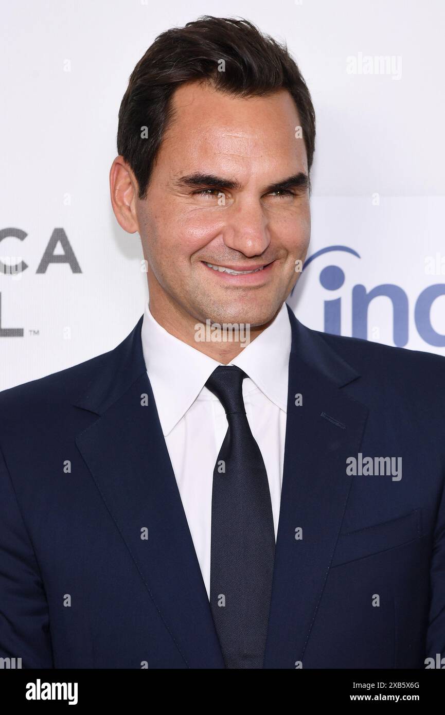 New York, USA. 10th June, 2024. Tennis icon Roger Federer attends ...