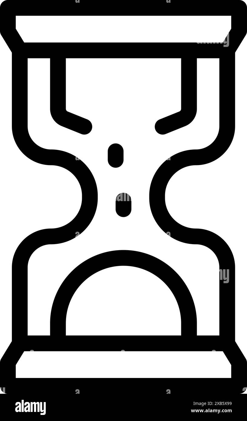 Hourglass slowly measuring the passage of time with falling sand, a ...