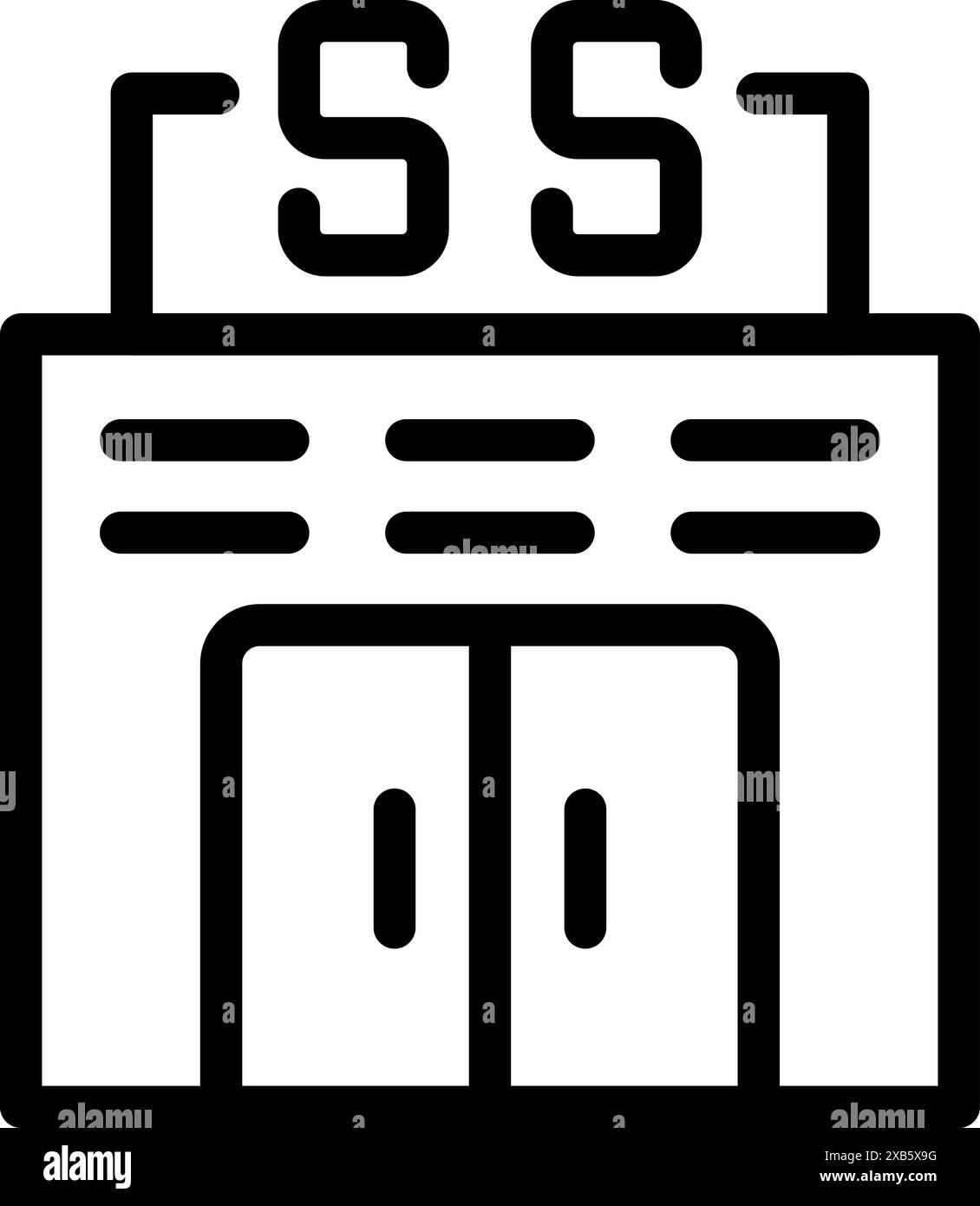 This icon represents a secure server room, emphasizing data protection ...