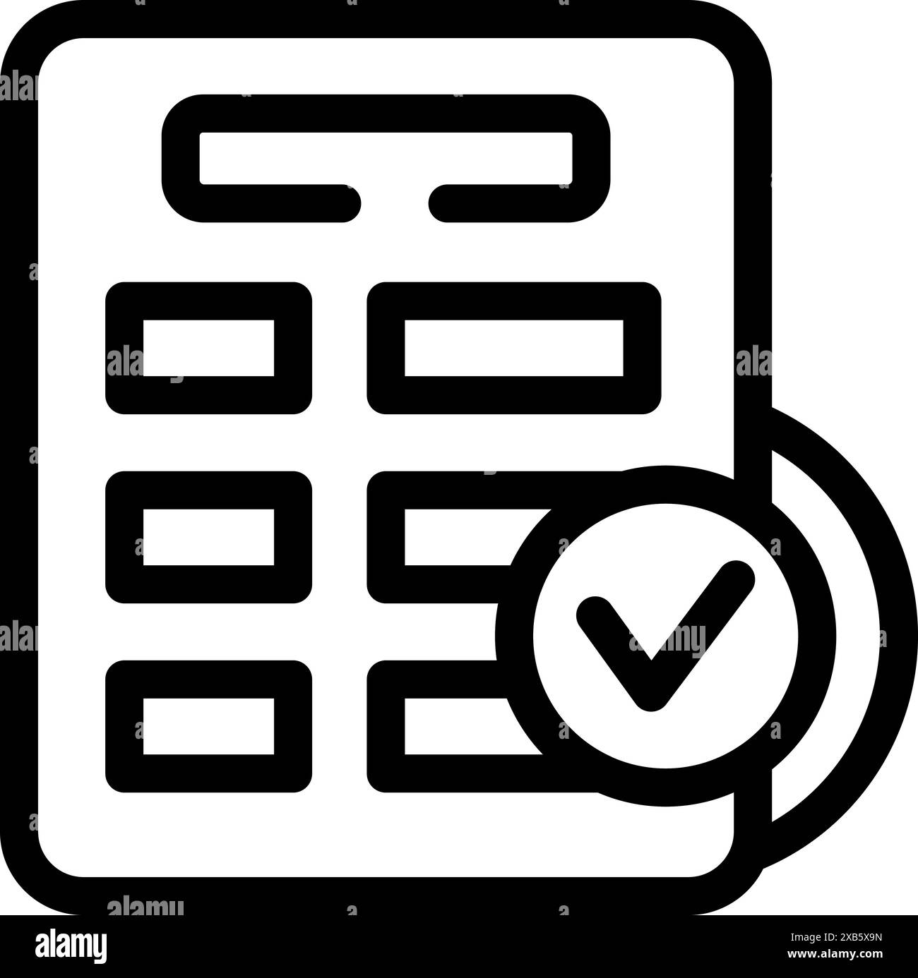White confirmed document check mark Stock Vector Images - Alamy