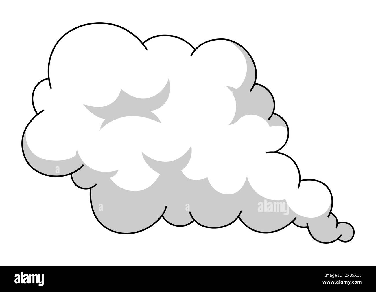 Cartoon illustration of smoke. Comic image of steam, cloud or fog Stock ...