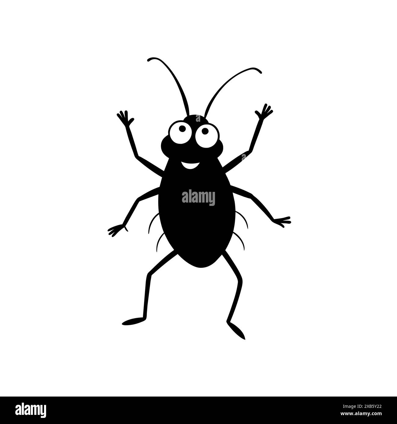 Black Aphid bug dancing icon vector illustration. AI generated image ...