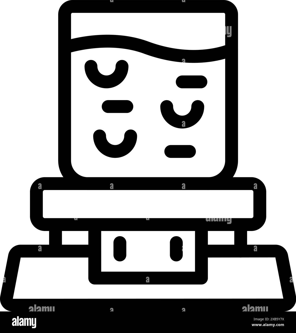Laboratory equipment heating a sample in a beaker with a bunsen burner ...
