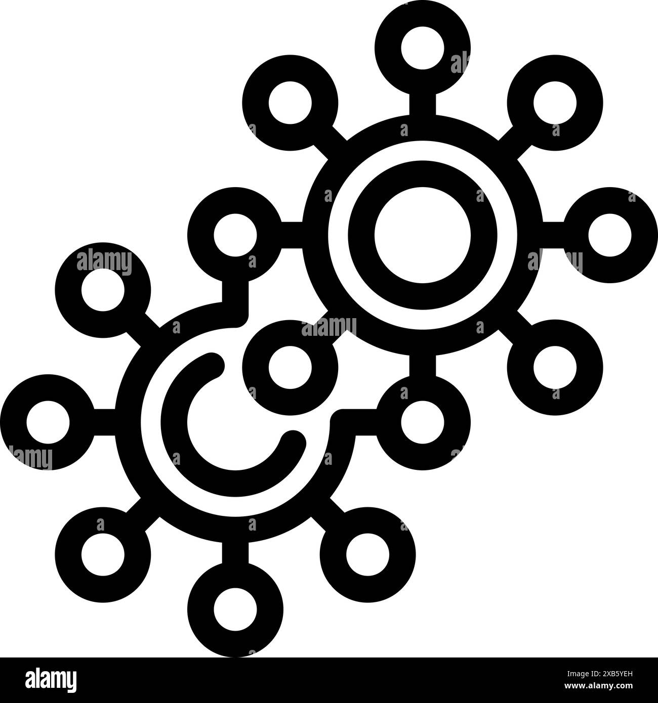 Two network hubs are connecting nodes, transferring data, and enabling communication Stock ...