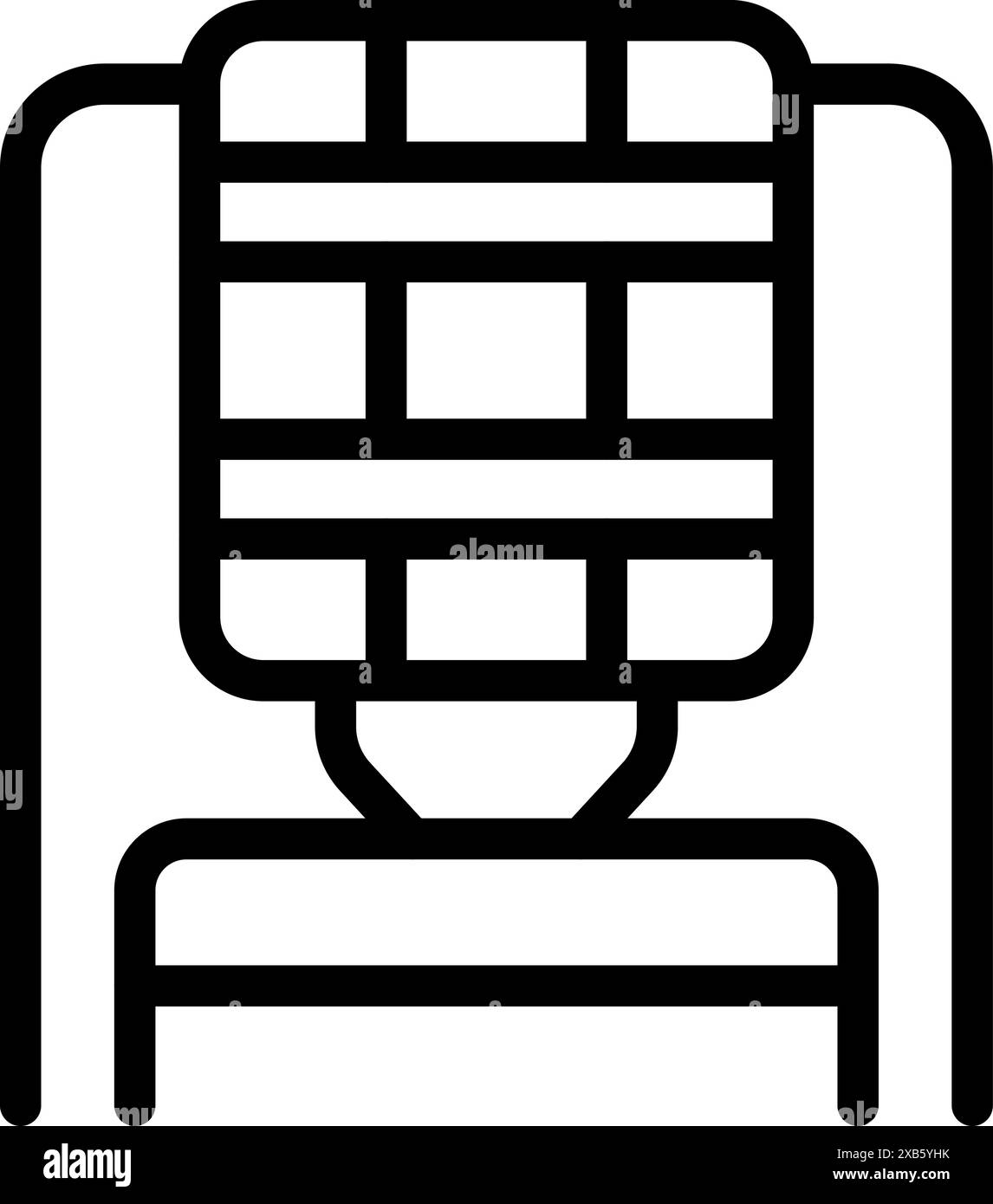 Black outline icon of a swinging cradle for a baby, representing ...