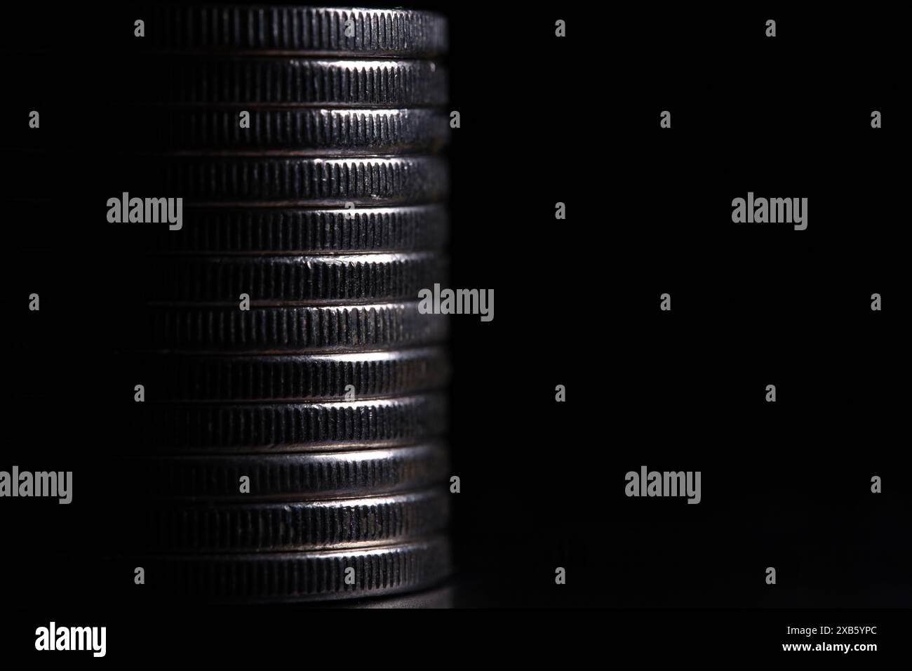 Stack of silver coins in close-up, texture of old coins Stock Photo - Alamy