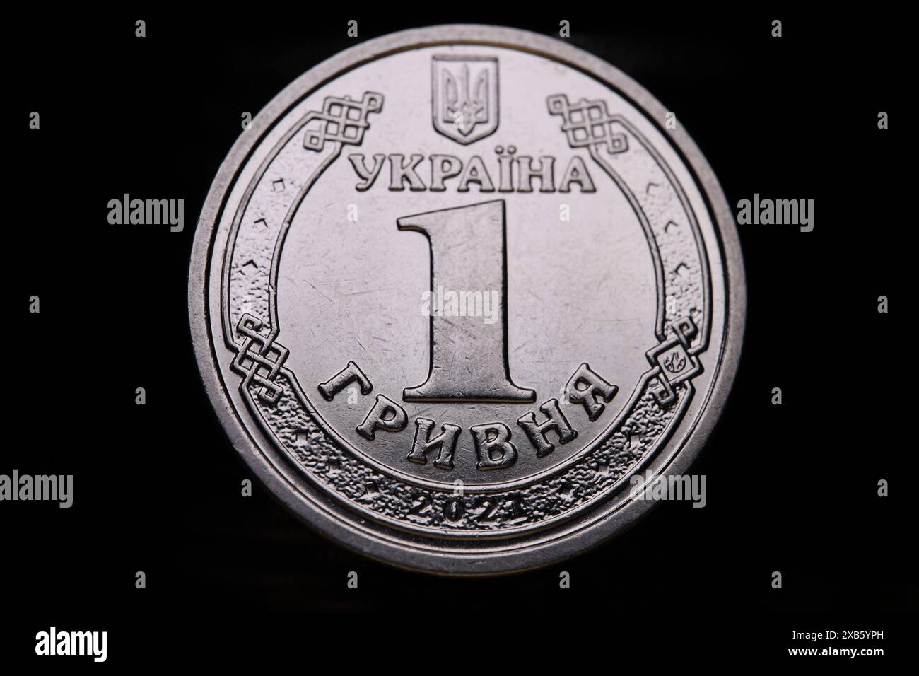 Coin one hryvnia macro photography hi-res stock photography and images ...