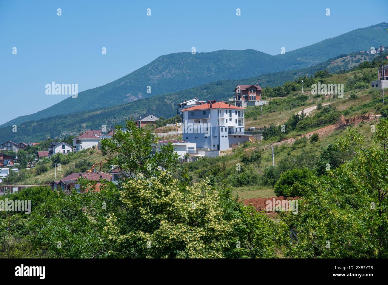 Buildings in the hills of city of Prizren in Kosovo Stock Photo - Alamy