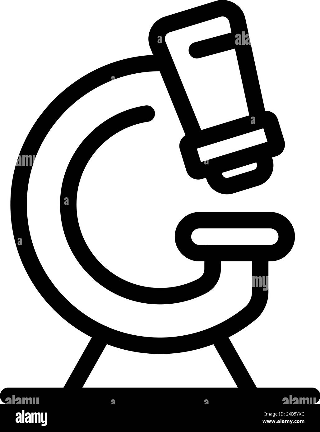 Line art icon of a microscope, commonly used in laboratories for ...