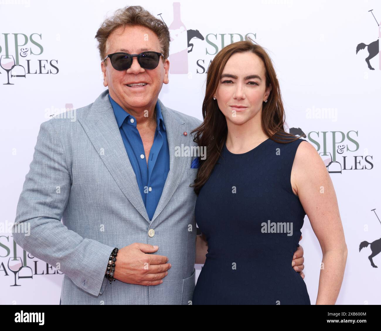 Pacific Palisades, California, USA. 8th June, 2024. TV host Ross King, MBE and actress Bridget ...