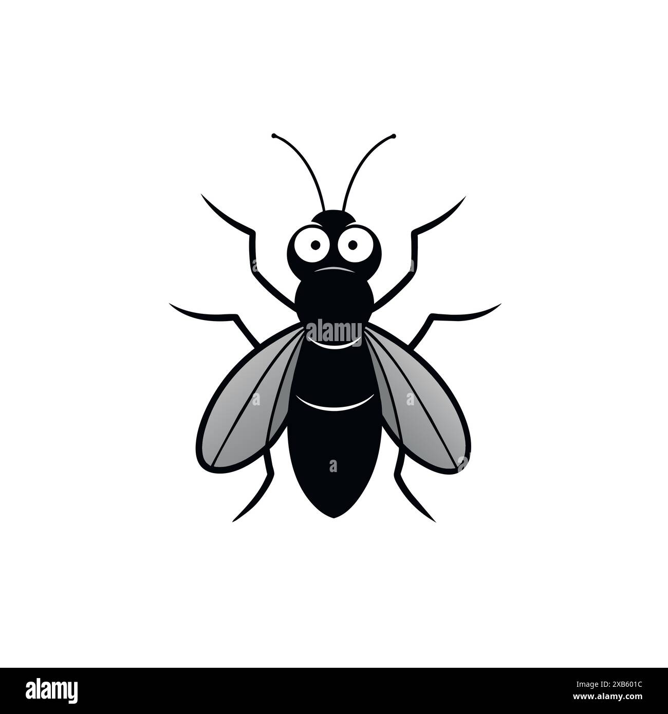 Black Aphid bug flies icon vector illustration. AI generated image ...