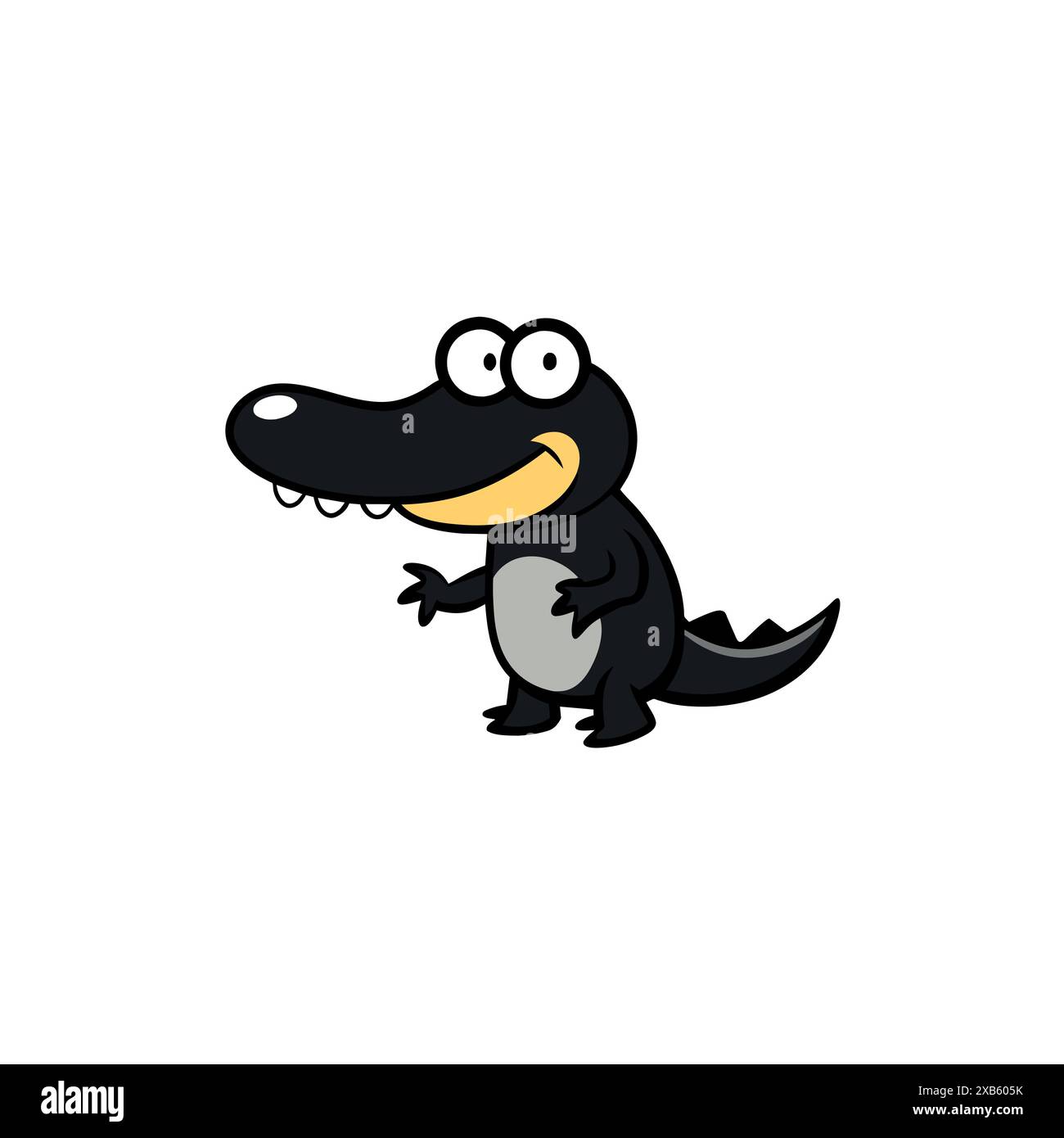 Black Caiman speaks icon vector illustration. AI generated image ...