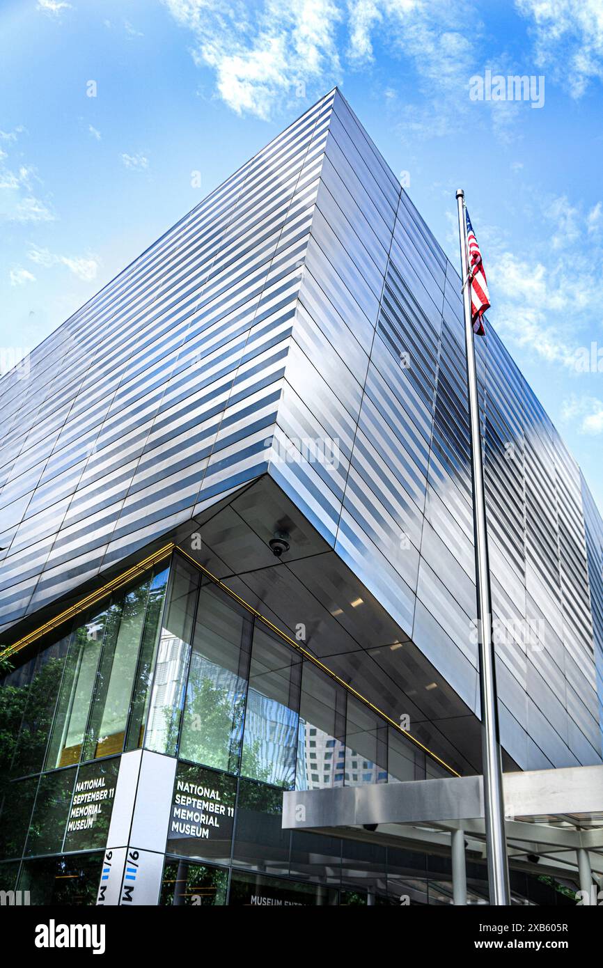 National September 11 Memorial Museum, low angle view of building ...