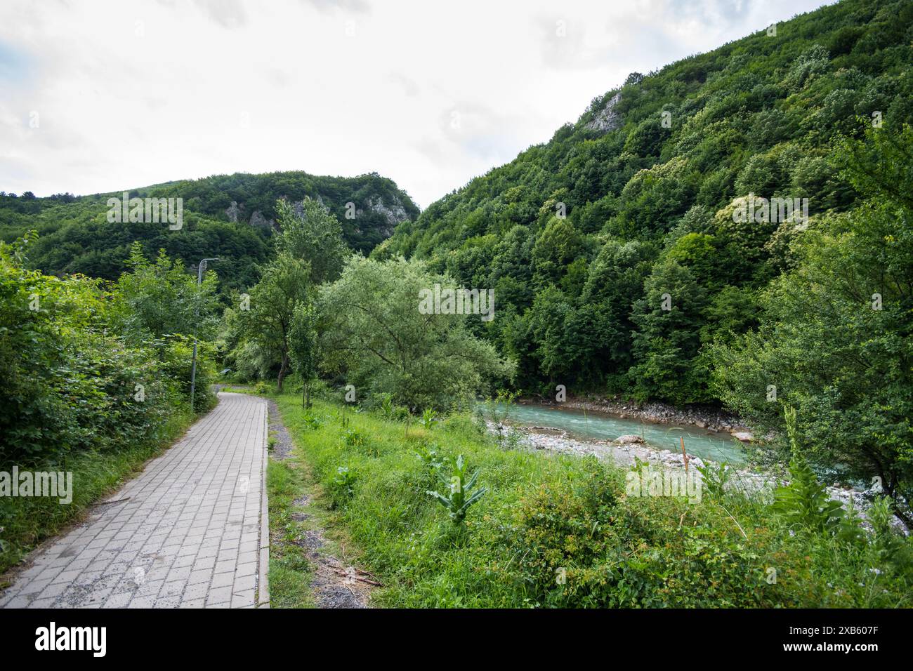 The beautiful nature of Rugova canyon in the countryside of Kosovo ...