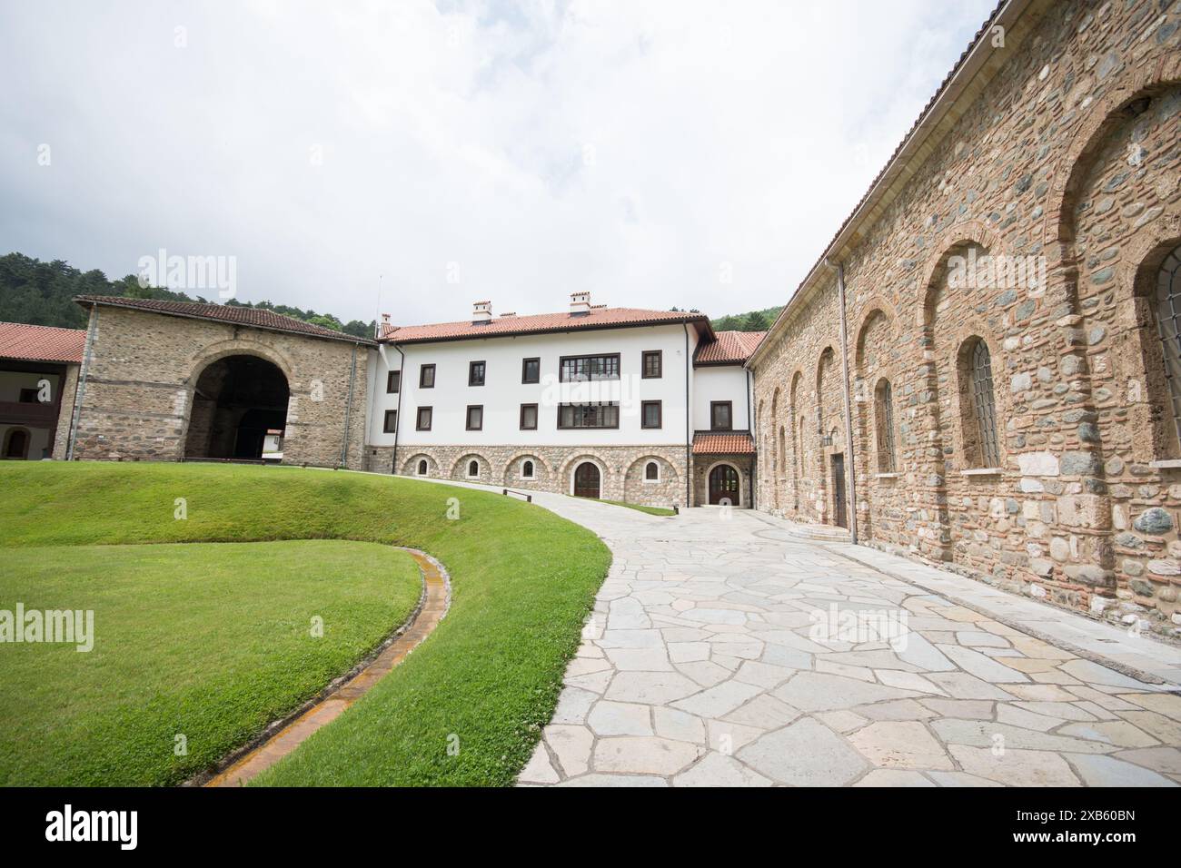 The Visoki Decani monastery church in the countryside of Kosovo Stock ...