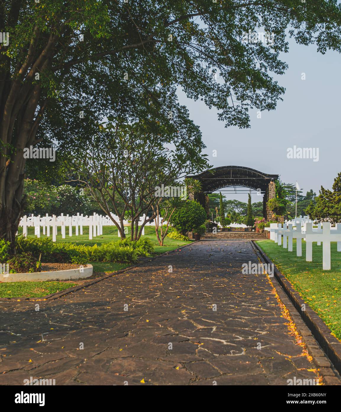 Jakarta, Indonesia - May 8th, 2024. Ereveld Memorial Cemetary is a ...