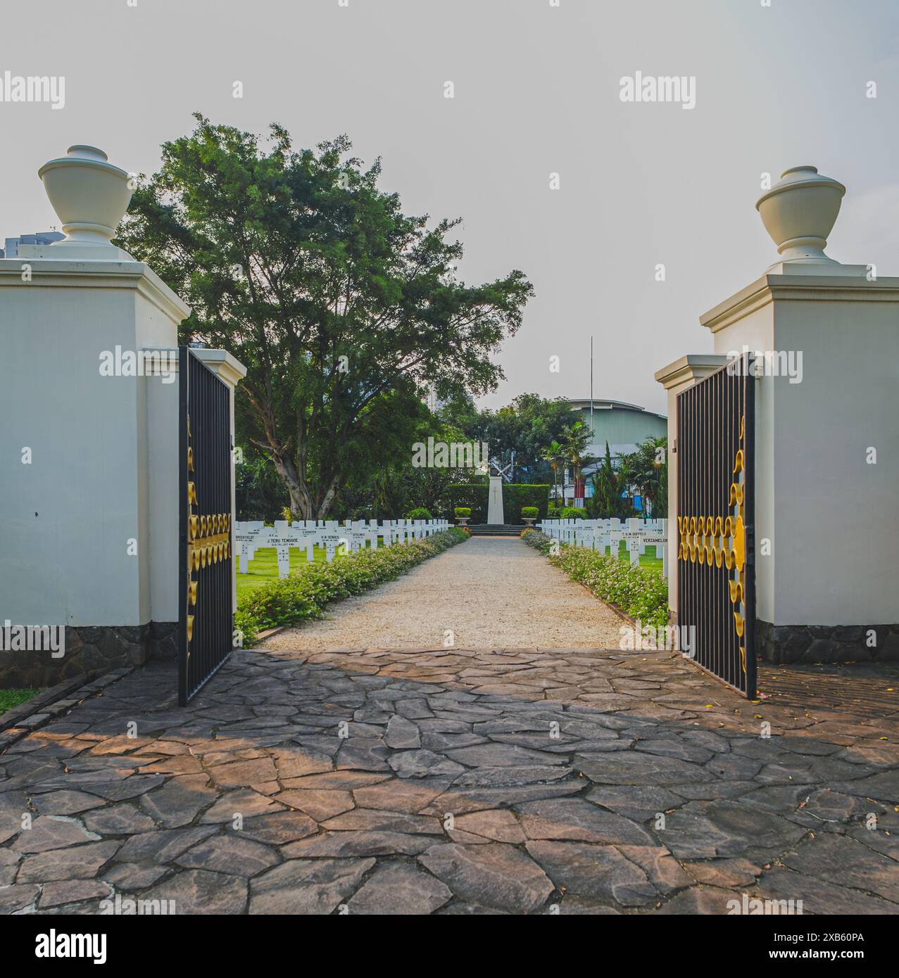 Jakarta, Indonesia - May 8th, 2024. Ereveld Memorial Cemetary is a ...