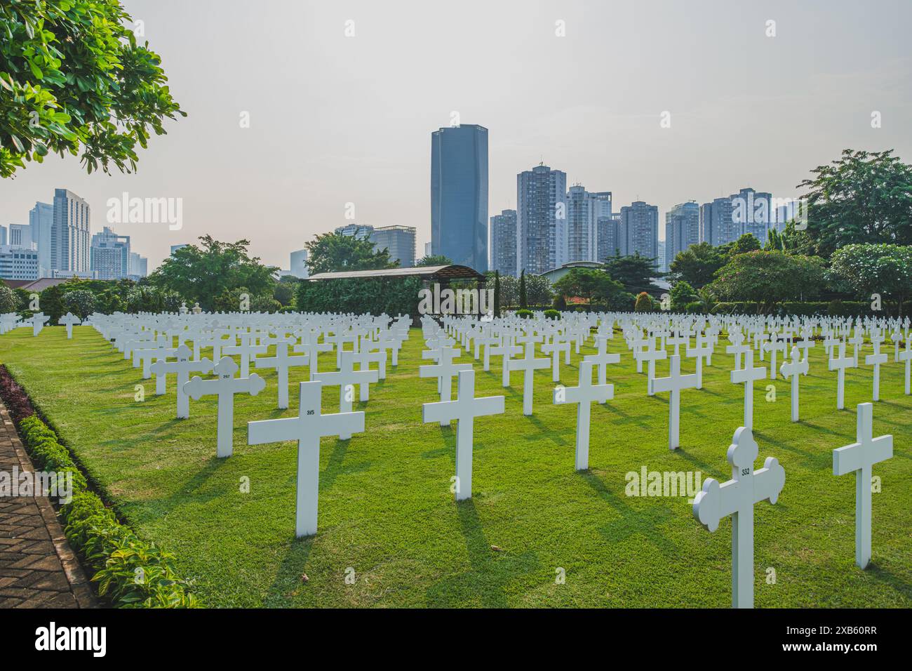 Jakarta, Indonesia - May 8th, 2024. Ereveld Memorial Cemetary is a ...