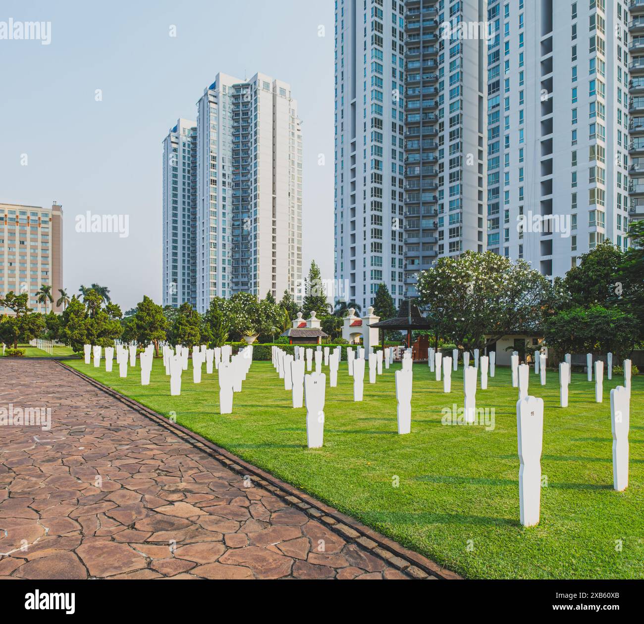 Jakarta, Indonesia - May 6th, 2024. Ereveld Memorial Cemetary is a ...