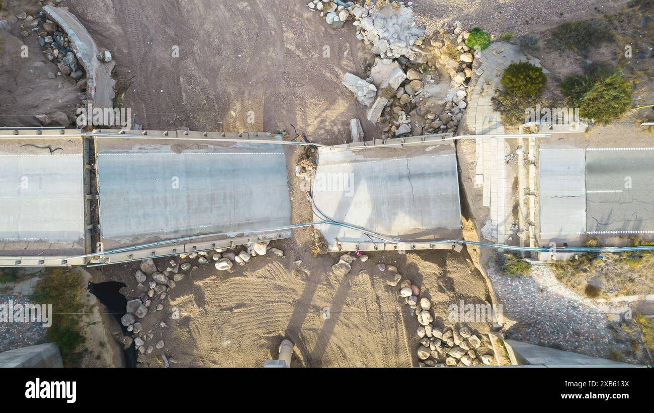 Aerial view old destroyed road hi-res stock photography and images - Alamy