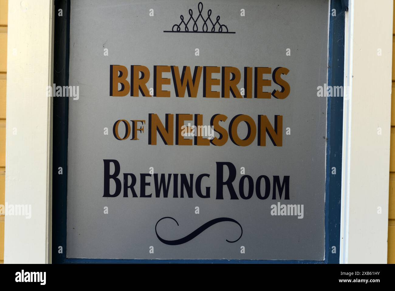 Vintage sign for the brewers in Nelson, New Zealand Stock Photo - Alamy