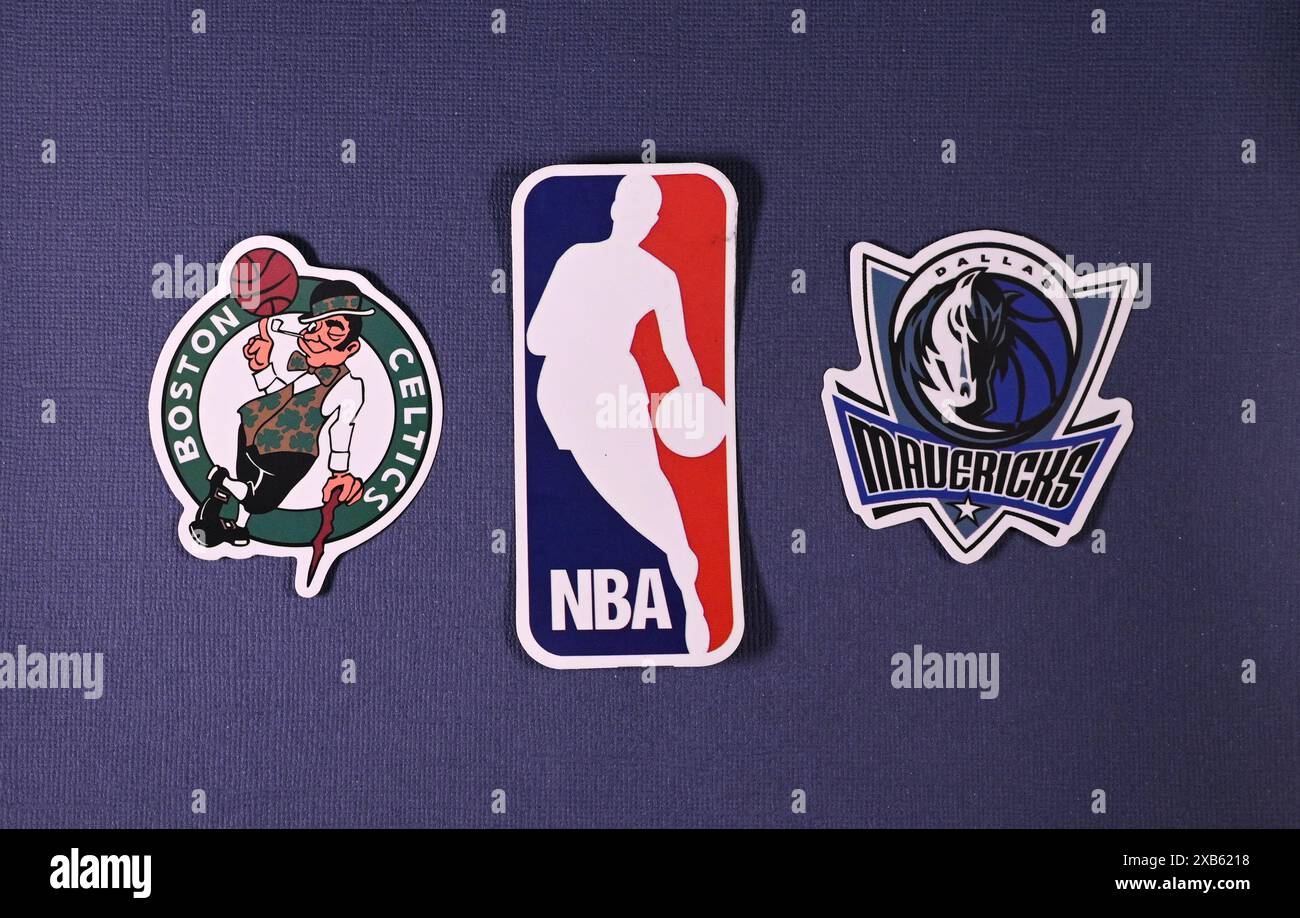 June 2, 2024, Springfield, United States. Emblems of the basketball ...