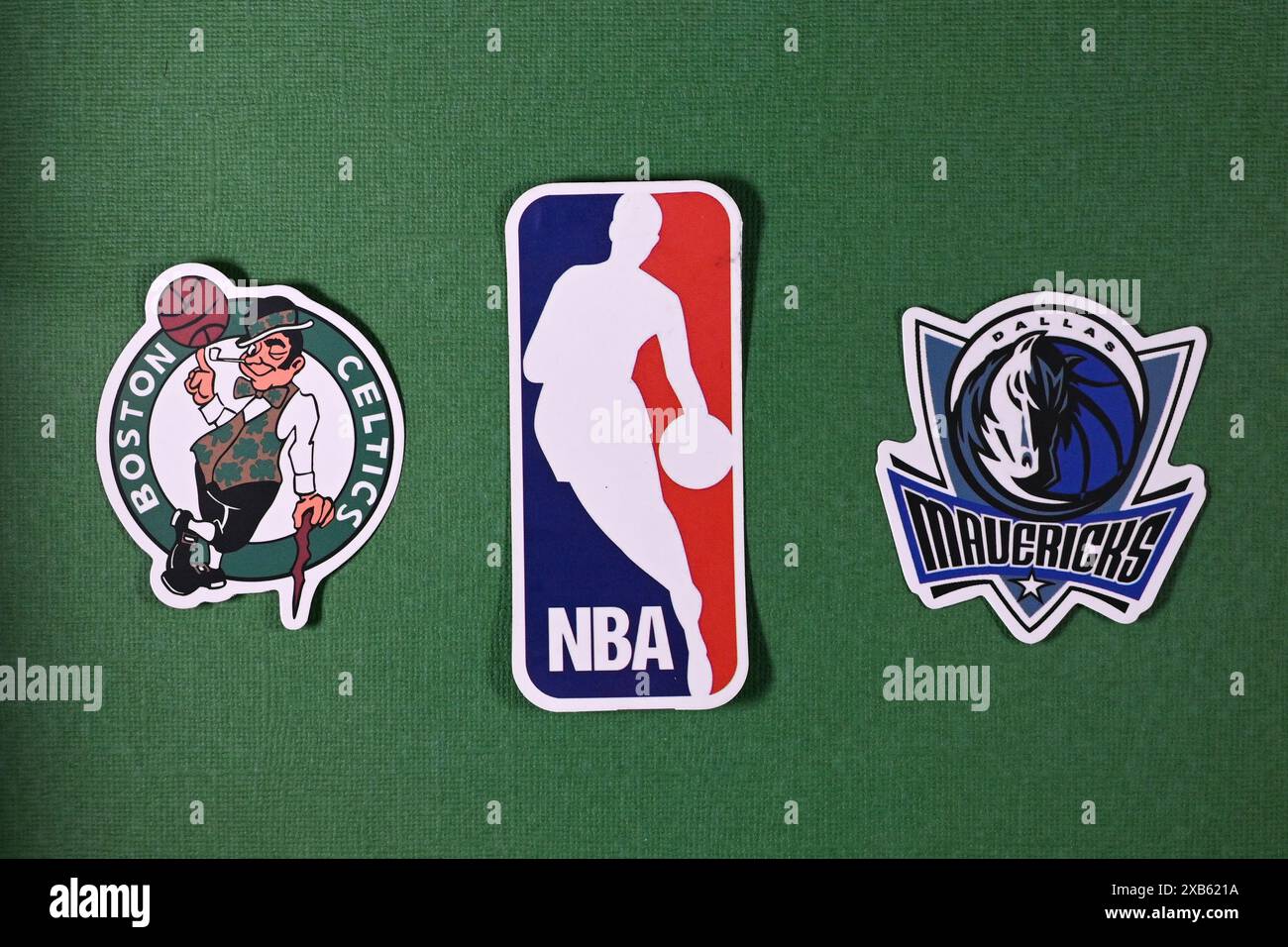 June 2, 2024, Springfield, United States. Emblems of the basketball ...