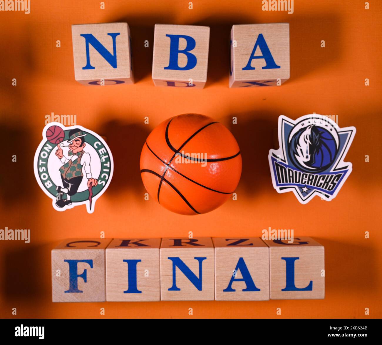 June 2, 2024, Springfield, United States. Emblems of the basketball ...