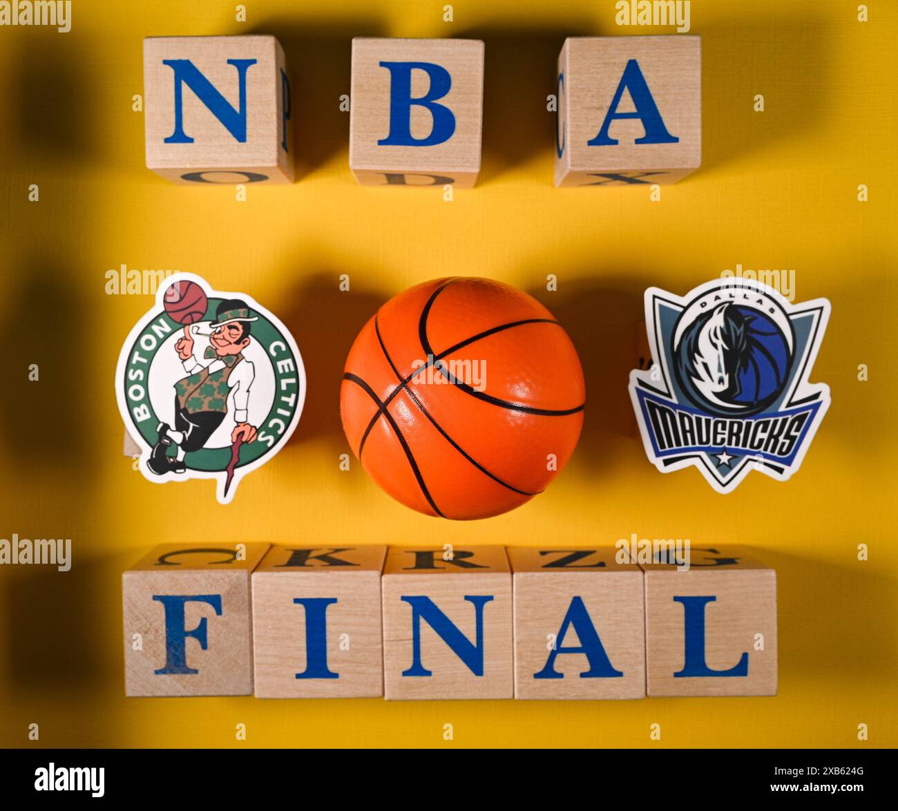 June 2, 2024, Springfield, United States. Emblems of the basketball ...