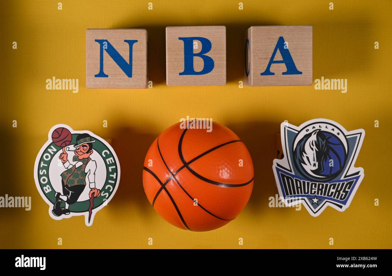 June 2, 2024, Springfield, United States. Emblems of the basketball ...