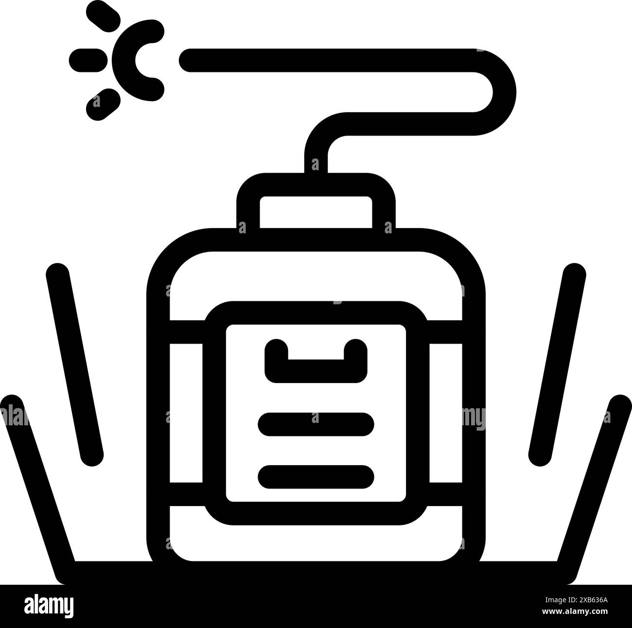 Fogging machine spraying insecticide for mosquito repellent, creating a ...