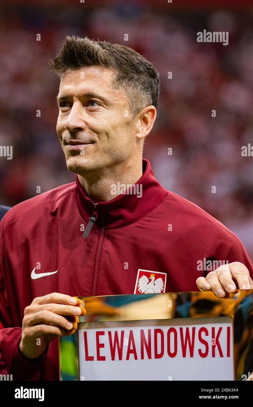 Warsaw, Poland. 10th June, 2024. Robert Lewandowski of Poland seen ...