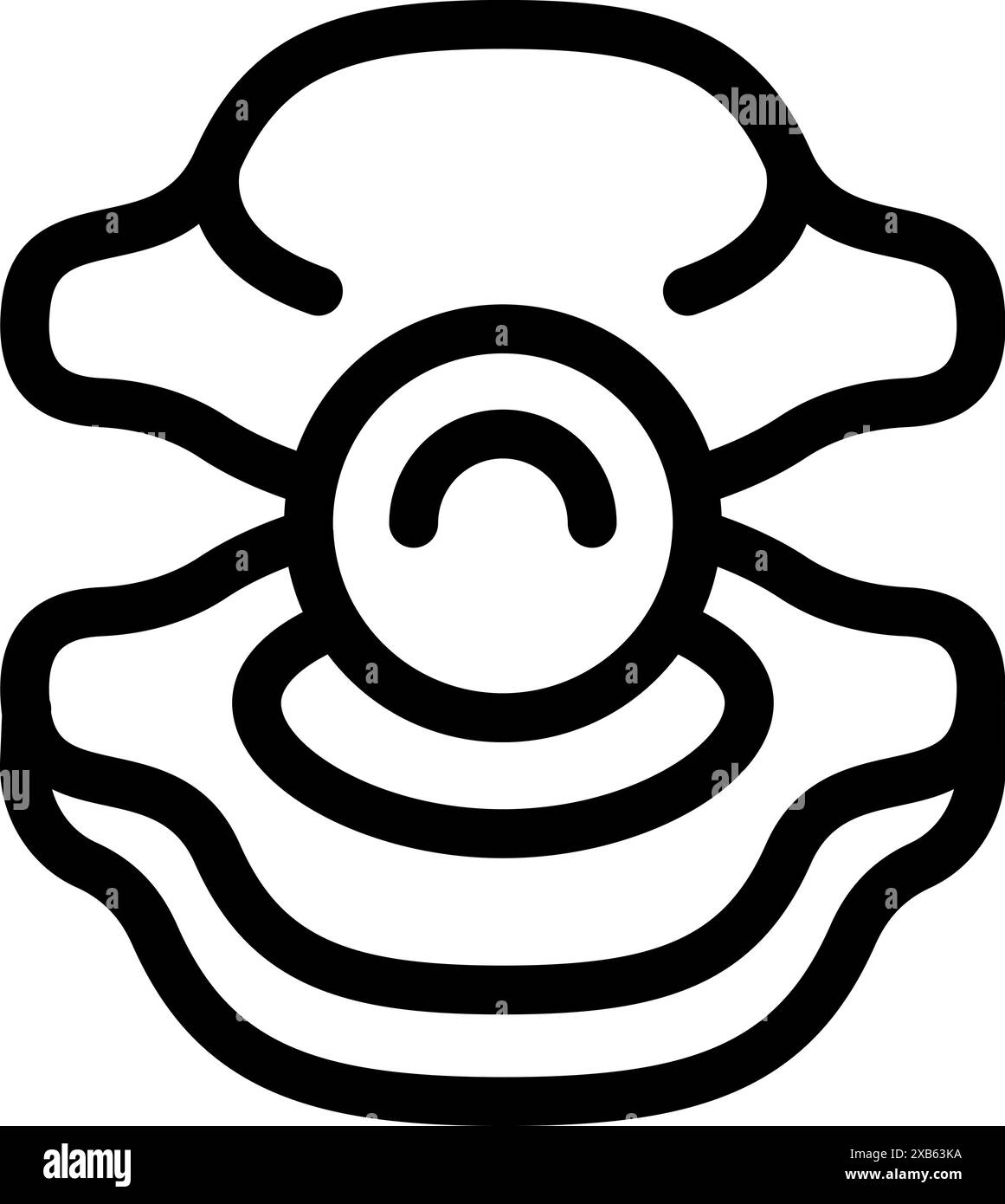 Simple bold outline icon representing two vertebrae separated by an ...