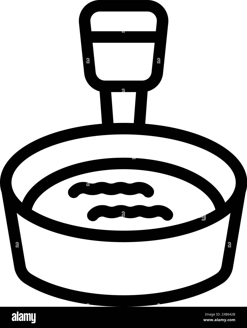 Line art icon of a petri dish with agar, commonly used in laboratories ...