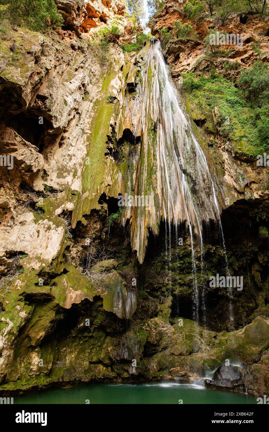 The Akchour Waterfall in Talassemtane National Park, Morocco Stock ...