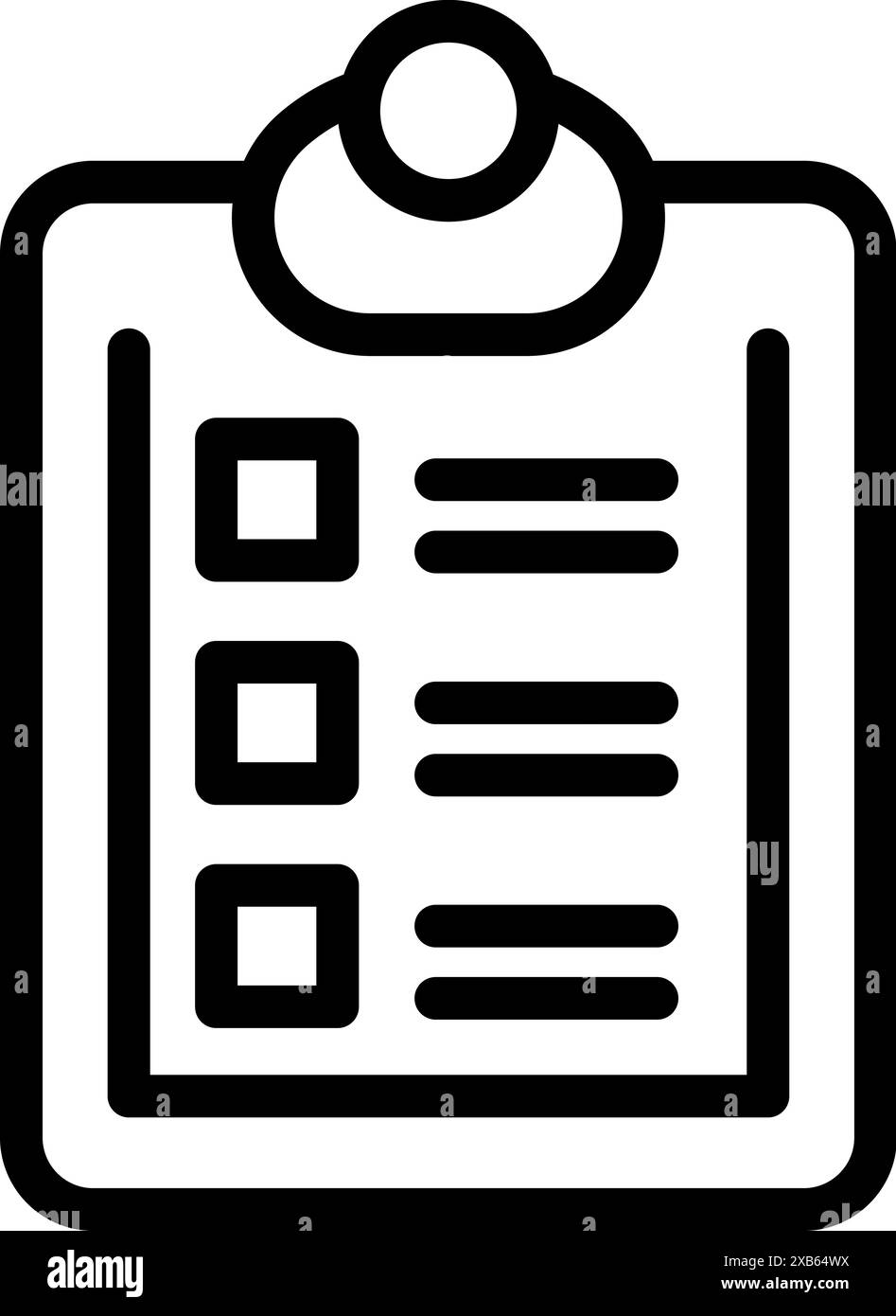 Clipboard featuring a checklist symbolizing organization, productivity ...